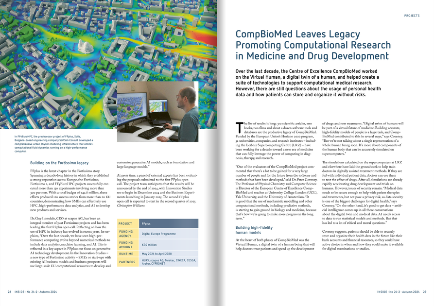 FFplus article published in the InSiDE Magazine